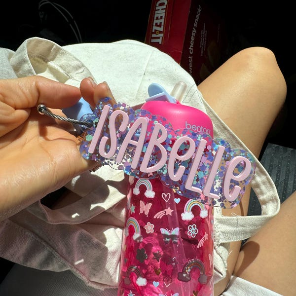 Name Keychain, Backpack Name Tags, Diaper Bag Tag, Personalized Name ...