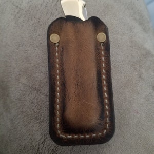 Leather EDC Pocket Knife Slip Build Your Own Pick Your Leather Color ...