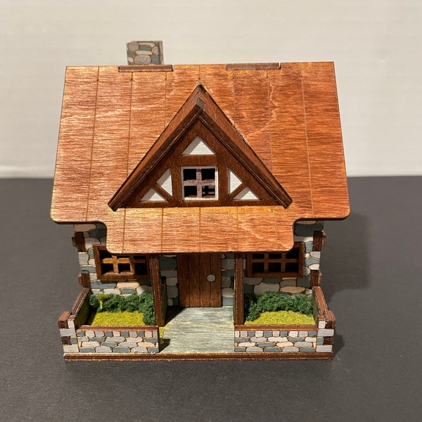 Small Wooden Cottage Cut Files - Digital Download (ai, DXF, SVG, EPS ...