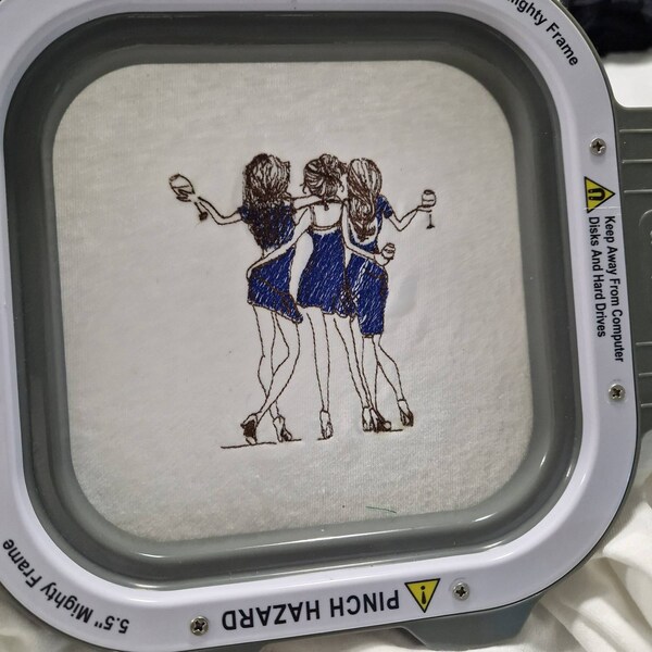 Girls Embroidery Design, Best Friends Girlfriends and Party Motif ...