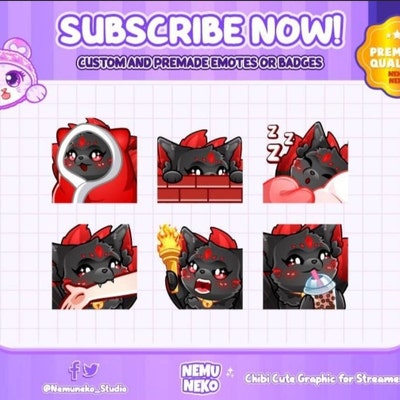 6x Custom Emotes, Emojis, Sub Emotes for Twitch, Youtube, Disocrd or ...