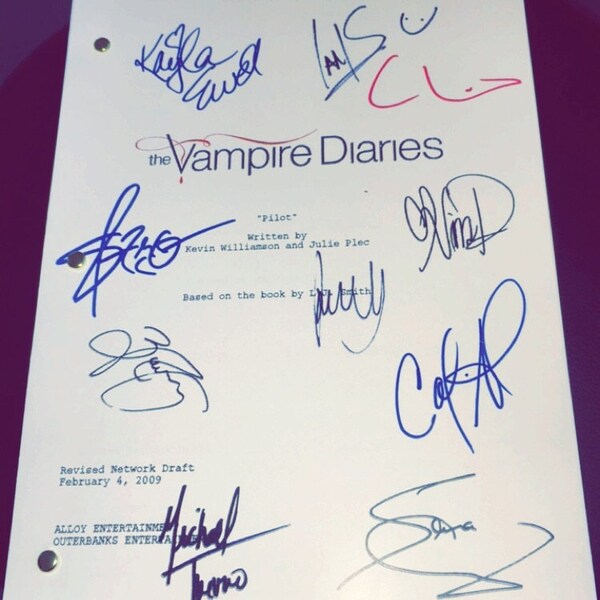 The Vampire Diaries Pilot TV Script Screenplay With Signatures ...