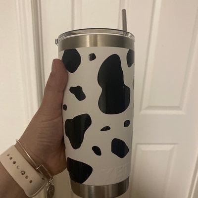 Yeti Brand Cow Print Stainless Steel Tumbler - Etsy