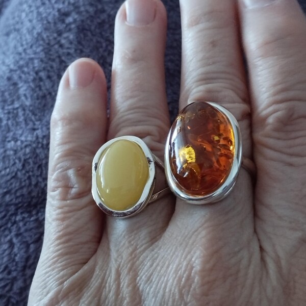 Natural Amber Baltic Ring, Floral Amber Ring, Small Amber Ring ...