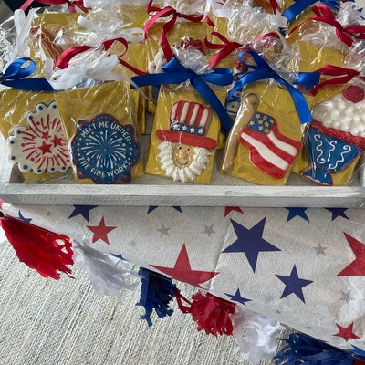 1 Doz. Butter Vanilla Sugar Cookies, Fourth of July, Memorial Day ...