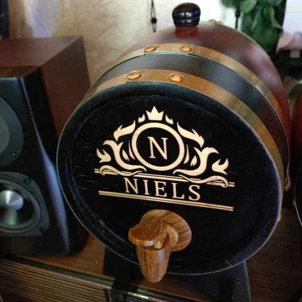 Personalized Engraved Whiskey Barrel 3L | Mini Wood Whiskey Barrel ...
