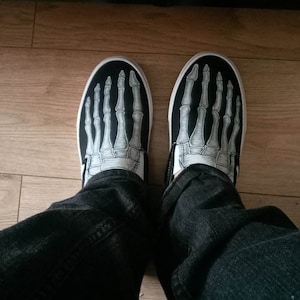 Skeleton Boney Feet Custom Vans Slip on Shoes - Etsy