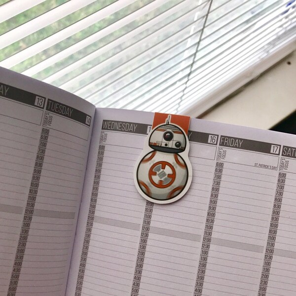 Round Galactic Robot Magnetic Bookmark (mini) - Etsy