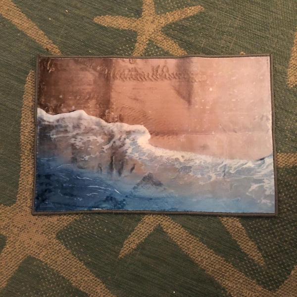 Sea Rug, Sandy Beach Rug, Sea Wave Rug, Beach Rug, Water Texture Rug ...