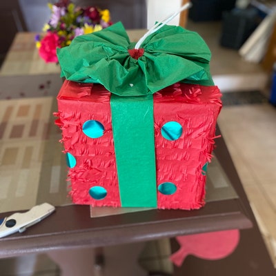 Ready to Ship Christmas Gift Box Pinata Pull Strings or Whack - Etsy