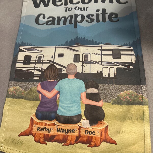 Custom License Plate for Camping Couple, Personalized Vanity Plate ...