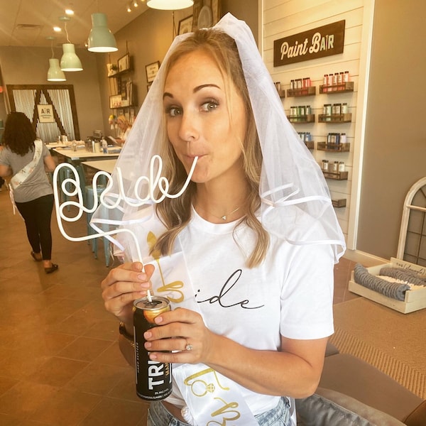 White Bride Straw, Bachelorette Party Favor,bachelorette Straw,in My ...