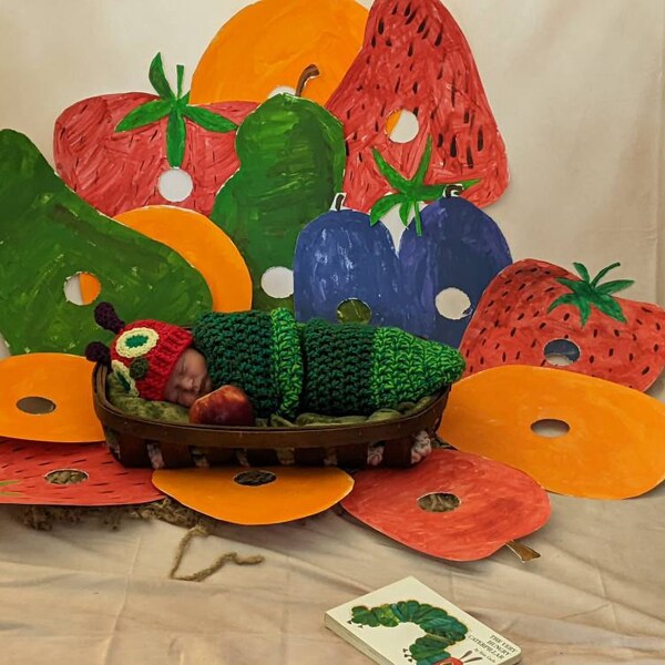The Very Hungry Caterpillar Newborn Cocoon and Hat Set - Etsy