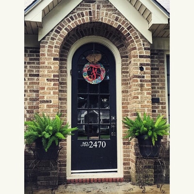 Weather Resistant Front Door Address House Numbers Vinyl Decal Mailbox ...