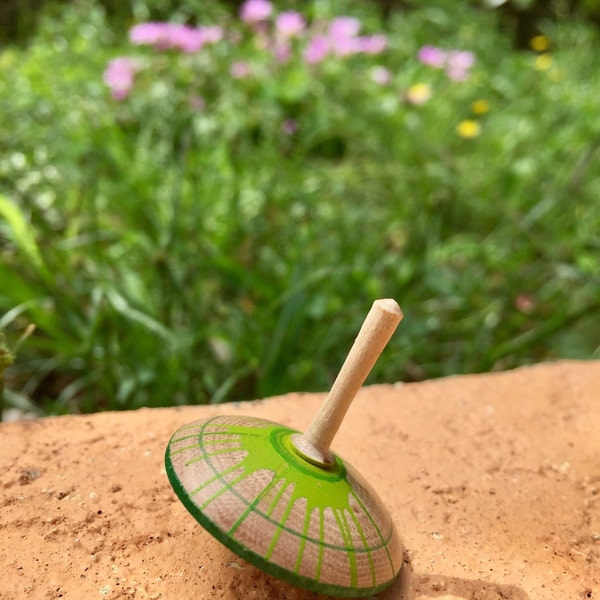Artisanal Hand-turned Wooden Spinning Tops - Etsy