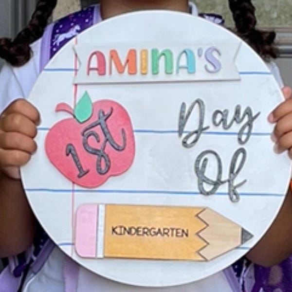 First Day of School Photo Prop, Back to School Sign Kit, Personalized ...