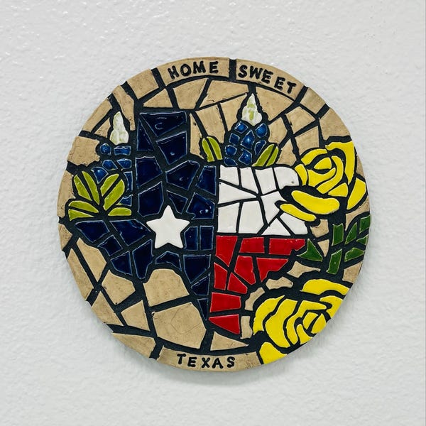 Framed Texas Flag Earthenware Mosaic - Etsy