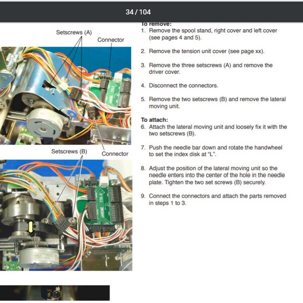 Brother ULT2001 ULT 2001 Embroidery Sewing Machine Service Manual and ...