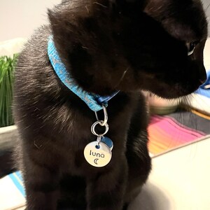 Cat Tag Cat ID Tag Small Pet Tag Cat Name Tag Microchipped - Etsy