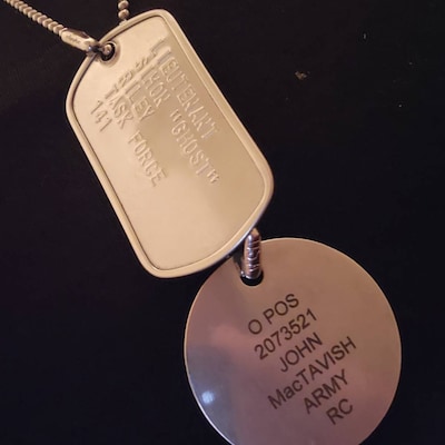 Personalised Debossed US Military Dog Tags 1967 2015 - Etsy