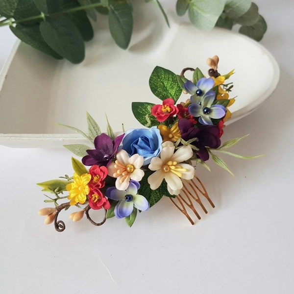 Decorative BRIDAL Hair Comb, Indian Bride, Wedding Headpiece, Pink ...