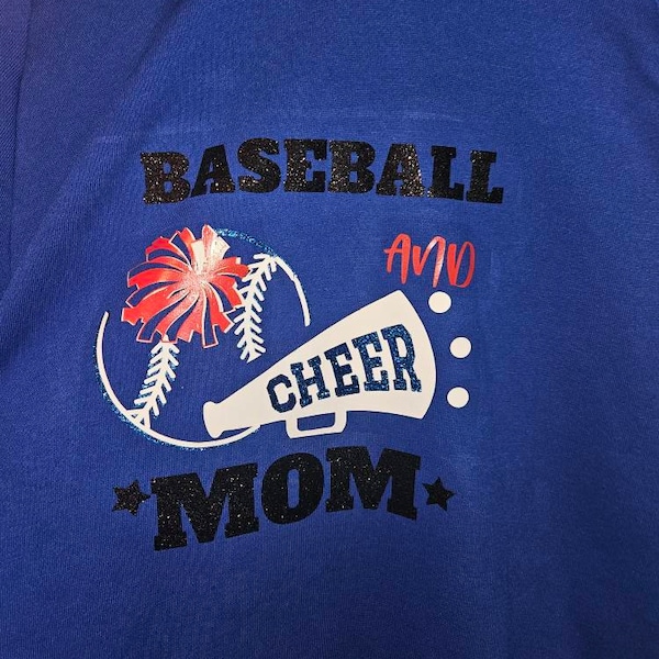 Baseball and Cheer Mom SVG, Baseball Mom Svg, Cheer Megaphone Svg, Red ...