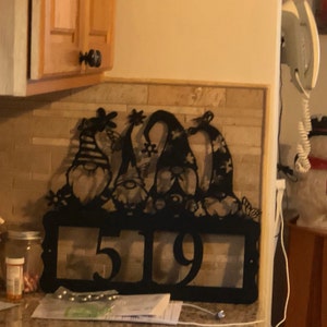 Gnome Address Plaque Gnomes Housewarming Gift Metal Home Decor Metal ...