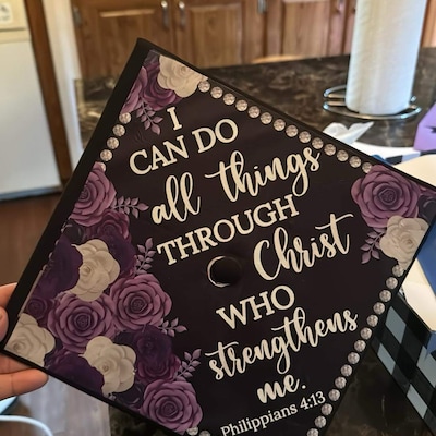 Navy Blue Grad Cap Template, Graduation Cap SVG, DIY Graduation Cap ...