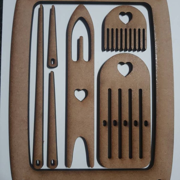Hand Weaving Kit: Frame Loom, Rigid Heddle, Comb, Shuttle and Needles ...