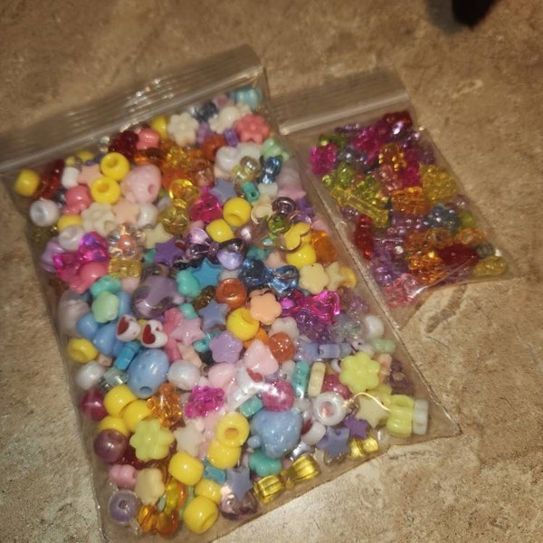 MEGA BEAD MIX! Super Colorful Assorted Mystery Acrylic Confetti Beads ...
