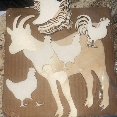 Unfinished Wooden Hen Chicken Shape Farm Animal Craft From 1 up to 46 ...