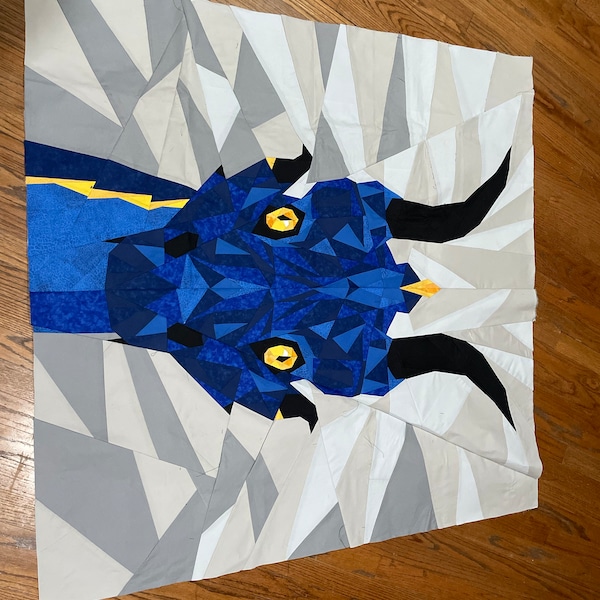 50" X 50" Geometric Dragon Foundation Paper Piecing Pattern - Etsy