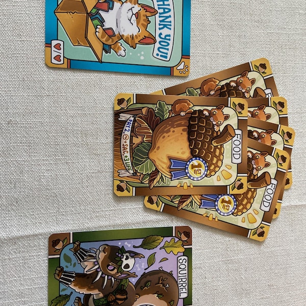 5 Squirrel Acorn Food Tokens for Magic the Gathering - Etsy