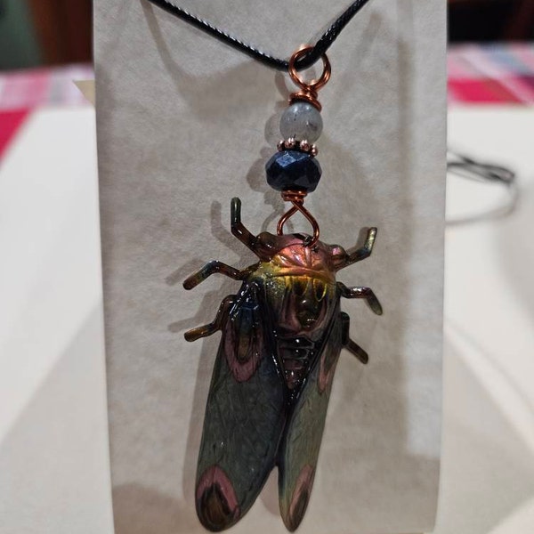 Cicada Necklace - Copper Cicada Pendant - Brood X Cicada Jewelry ...