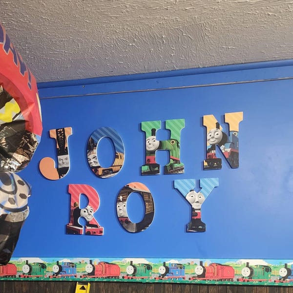 Thomas the Tank Engine Wooden Letters, Custom, Train Letters, Boy Girl ...