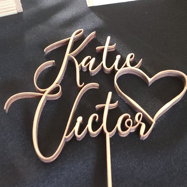Personalized Cake Topper, Custom Name Cake Topper, Script Cake Topper ...
