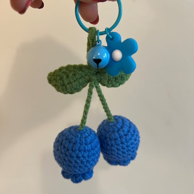 Handmade Blueberry Bag Charm//cute Fruit Keychain//mini Blueberry// 1 ...