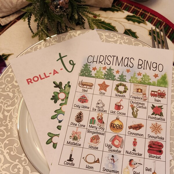 Printable Christmas Bingo Game Activity With 50 Unique Cards for Kids ...