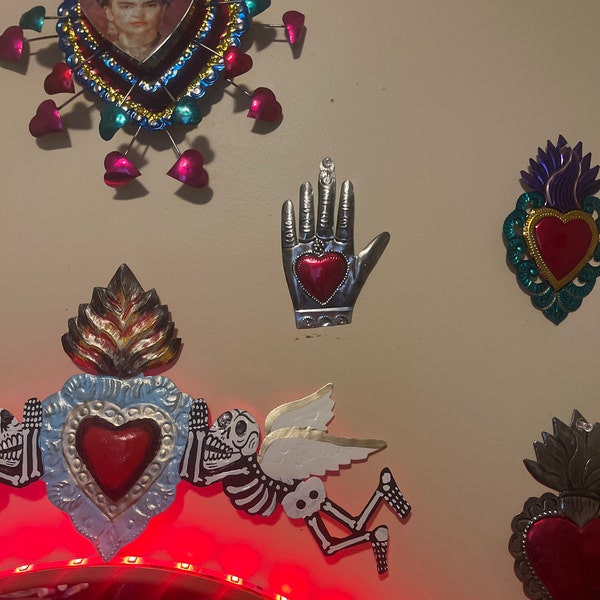 Mexican Punched Tin Ornament Armadillo Southwest Colorful Folk Art ...