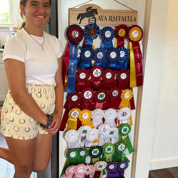 Personalized Horse Show Ribbon Holder: Equestrian Award Display - Etsy