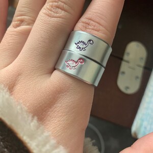 Dinosaur Ring Dinosaur Promise Ring for Couples Cute Rings | Etsy
