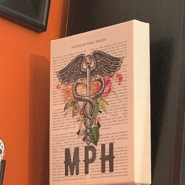 MPH With Flowers Print, Master of Public Health Present, Public Health ...
