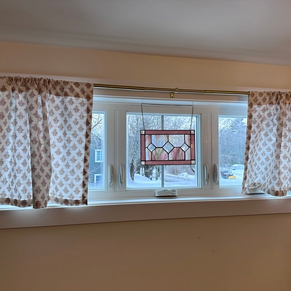 Dyann Block Print Cafe Curtain , Tier Curtains, Kitchen Curtains ...