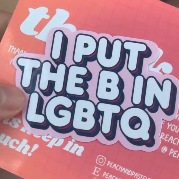 Bi Sticker, Bisexual Pride Bumper Sticker, I Put the B in LGBTQ+, LGBTQ ...