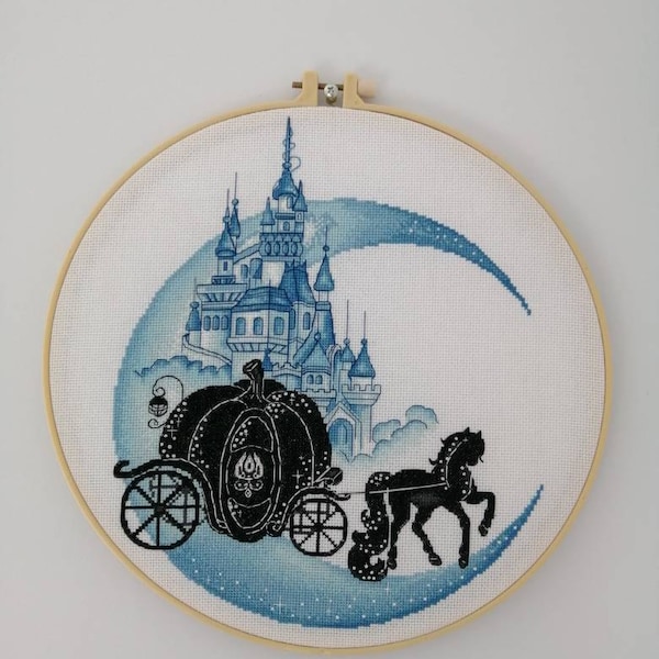 Princess Cross Stitch Pattern Castle Cross Stitch Cinderella DIY X ...