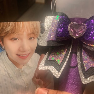 BTS Army Bomb Light Stick Leather Bow Kpop Accessory I Purple You Ver ...