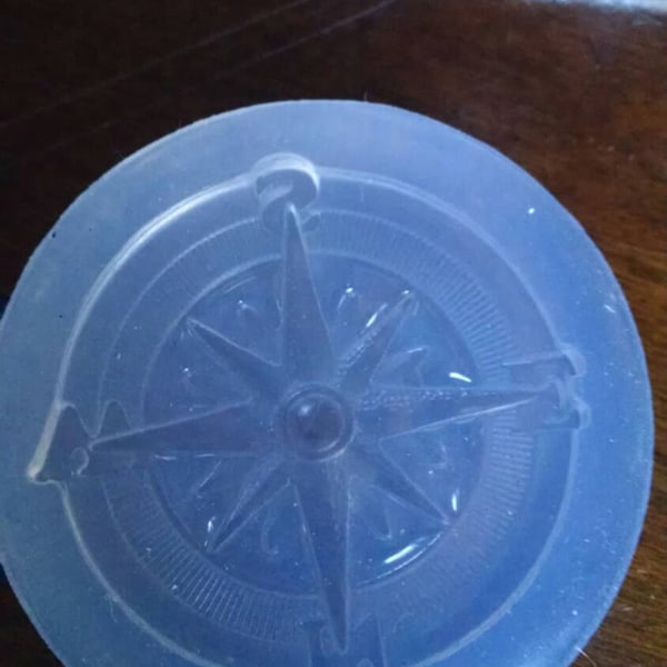 Nautical Silicone Mold Compass Resin Polymer Clay PMC Flexible Jewelry ...