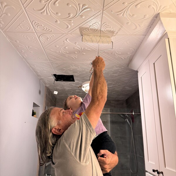 Styrofoam Ceiling Tiles - Cover Popcorn Ceiling. Easy DIY Installation ...