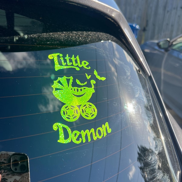 Little Demon. Baby on Board, Baby Bat, Goth Decals, Goth Car Decor ...
