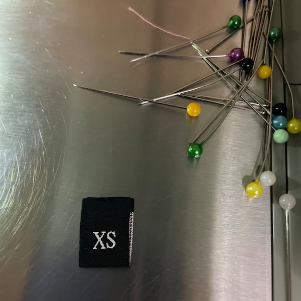 Black / White Woven Size Label Tabs Xxs Xs S M L Xl Xxl 3xl 4xl 5xl ...